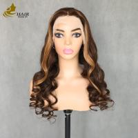 China Factory Wholesale High Quality Customized Super Low Price Wholesale Front Lace Wig Highlight Piano Color Real Wig for sale