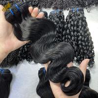 China Factory Wholesale 100% Unprocessed Body Wave Natural Black Virgin Human Hair Bundles for sale