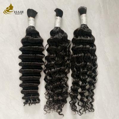 China Curly Boho Braids 100 Human Hair Bulk Virgin Human Hair Bundles Braiding for sale