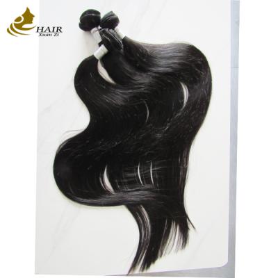 China 30inch Natural Black Straight Double Drawn Raw Unprocessed Vietnamese Virgin Human Hair Bundles With Closure for sale