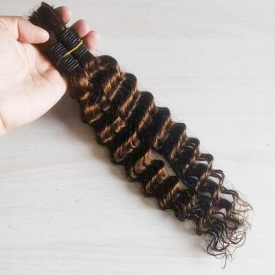 China Wholesale Unprocessed No Weft Hair Remy Human Hair Bulk For Braiding for sale