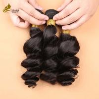 China Wholesale 100% Human Cuticle Aligned Virgin Natural Black Loose Wave Virgin Hair Bundles for sale