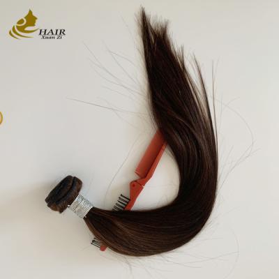 China Double Drawn Remy Hair 20 Inch #4 Medium Brown Human Hair Bundles Weft Extensions for sale