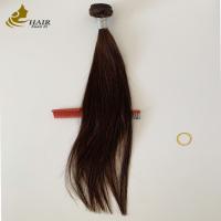 China Double Drawn Remy Hair 20 Inch #4 Medium Brown Human Hair Bundles Weft Extensions for sale