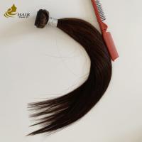 China Double Drawn Remy Hair 20 Inch #4 Medium Brown Human Hair Bundles Weft Extensions for sale