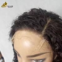 China Customized 12A Grade Brazilian Virgin Hair Women Wigs Natural Hair Line HD Lace Front Double Drawn Natural Black Curl Human Hair Wig for sale