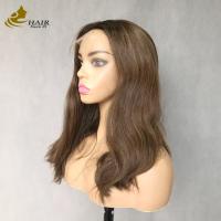 China 20inch Natural Wave 6# 10#12# Colored Front Lace Wig Customized Human Hair Lace Wig for sale