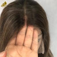 China 20inch Natural Wave 6# 10#12# Colored Front Lace Wig Customized Human Hair Lace Wig for sale