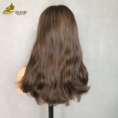 China 22inch Natural Hair Silk Top Wig Front Lace Wig Kosher Jewish Wig Factory Direct Sale Customized Human Hair Wig Remy Hair Medical Hair Loss Wigs for sale