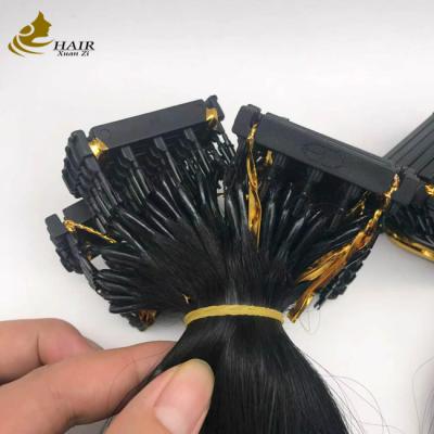 China Hot 6D European Hair Extensions Double Drawn Cuticle Aligned Virgin Hair Extension for sale