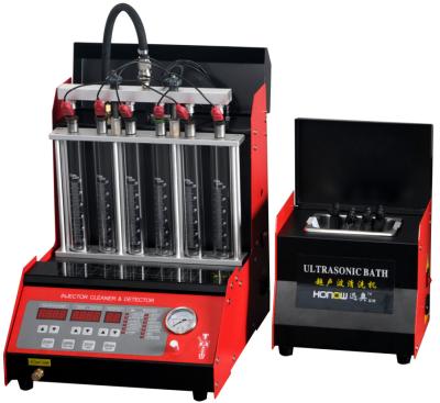 China Automatic 6 Cylinders Fuel Injector Tester And Cleaner 250W Gasoline Car Application for sale