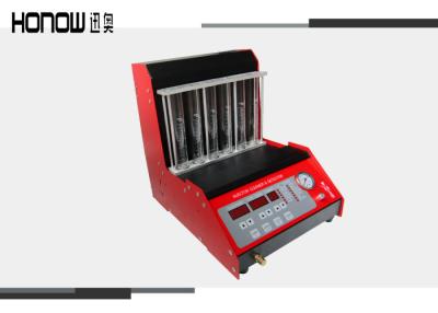 China 6 Cylinders Car Injector Cleaning Machine , Fuel Injector Testing Machine Automatic Mode for sale