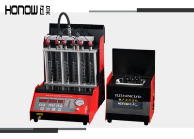 China 6 Cylinders Fuel Injector Tester Cleaner Machine 250W Input Power for sale