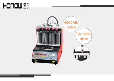 China 6 Jar Manual Fuel Injector Cleaner Tester Machine With100W Ultrasonic Cleaning Tank for sale