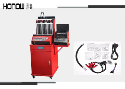 China Red Fuel Injector Tester And Cleaner , Auto Gasoline Fuel Injector Cleaning Machine for sale