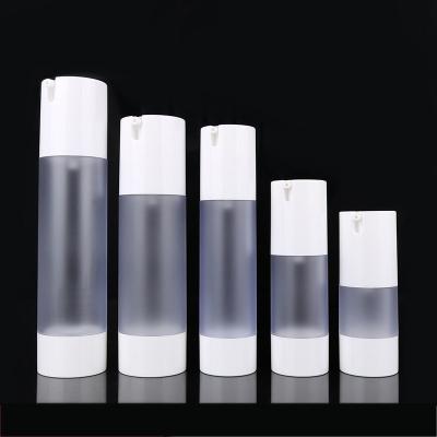 China White Plastic PP Cream Airless Cosmetic Bottles 15ml 30ml 50ml for sale