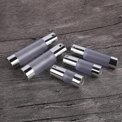 China 15ml 30ml 50ml 80ml 100ml Custom Frosted Silver Airless Pump Bottle Refill Lotion Cream for sale