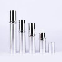 China Silver Round Eye Cream Airless Bottle 80ml Plastic AS Snap On for sale