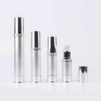China Airless Plastic Silver Aluminum Slimline Lotion Pump Dispenser 10ml - 30ml Unique Collar for sale