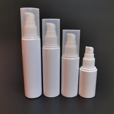 China Empty Fine Mist PET 1oz 20z White Plastic Spray Bottle For Cosmetic Packaging for sale