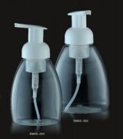 China 300ml Square PET Plastic Clear Bottle With Foam Pump Cosmetic Packaging for sale