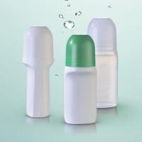China PP Paste Roll On Plastic Bottle Perfume Container With Green Overcaps for sale