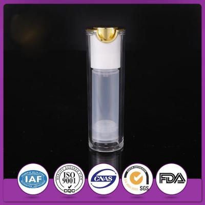 China 20ml Round Skincare Acrylic Snap On Bottle Airless Pump Cosmetic Bottle for sale