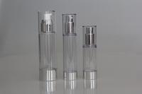 China AS Round Serum Lotion Stand Straight Airless Cosmetic Packaging 80ml High Output for sale