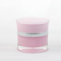China 15G Irregular Fancy Pink Cosmetic Cream Plastic Jar Acrylic Packaging for sale