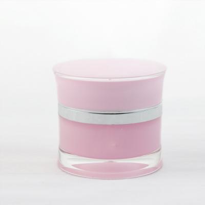 China 15G Irregular Fancy Pink Cosmetic Cream Plastic Jar Acrylic Packaging for sale