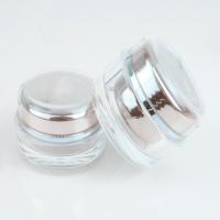 China White Round Acrylic Plastic Cosmetic Packaging Jar Containers 15g 30g for sale