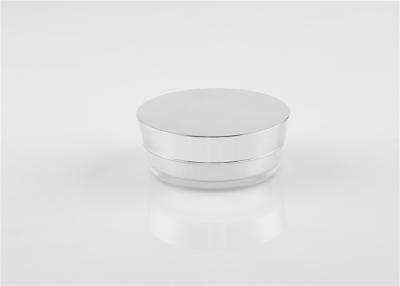 China Skincare Acrylic Frosted Jar 15g Cosmetic Silver Cover Cream Jar / Bottle Packaging for sale