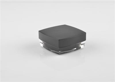 China 30g Black Square Acrylic Plastic Cream Container Jar For Uv Gel Cosmetic Packaging for sale