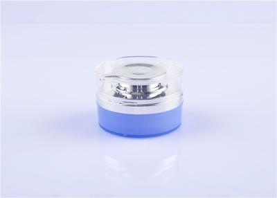 China Blue Acrylic Face Cream Container Cosmetic Airless Press Pump Jar Packaging 50g for sale