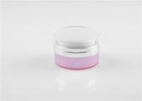 China Empty Pink Eye Cream Lotion Container Double Wall Acrylic Powder Jars 30g 50g for sale