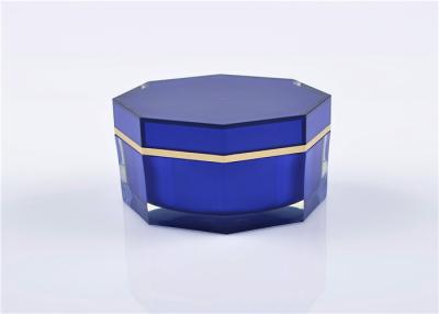 China 100g Acrylic Octagonal Cosmetic Jar Packaging For Cream / Medicine Capsules for sale