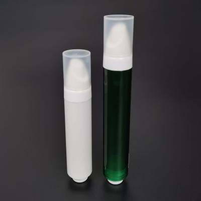 China 15ml White Press Syringe Cosmetic Packaging Eye Cream Essence Oil Serum Bottles for sale