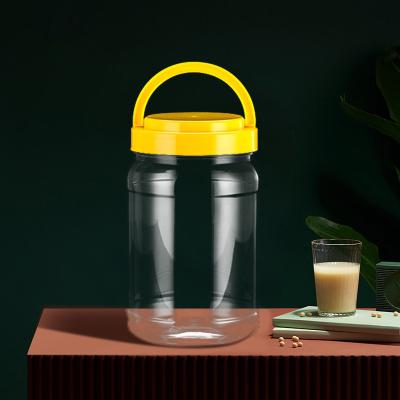 China 900ml Food Grade PET Plastic Container Jars For Butter Honey Jams With Screw Top Lid for sale