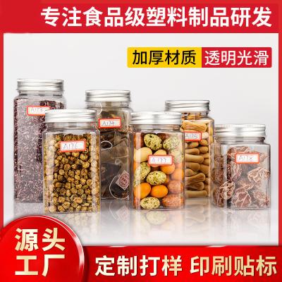 China 550ml Transparent PET Jars Food Grade Screw Plastic Jar for sale