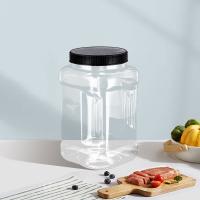China Custom Clear White Plastic PET Jar With Lid Wide Mouth Cosmetic Containers 2900ML for sale