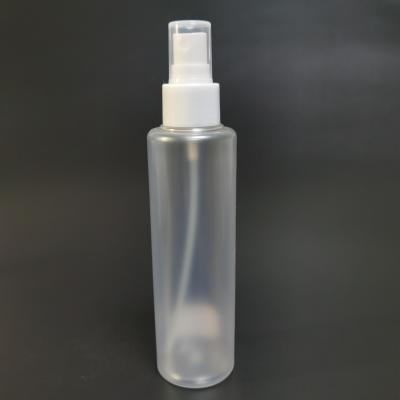 China 160ml Wholesale Frosted PET Plastic Bottles Cosmetic Packaging With Sprayer Pump Cap for sale