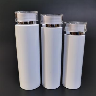 China Manufactory Direct 120ml Plastic Cosmetic Container White Lotion Bottle for Skin Care Packaging for sale