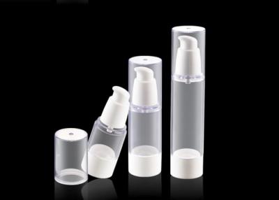 China Clear Plastic Airless Cosmetic Bottles Containers 15ml 30ml For Skincare for sale