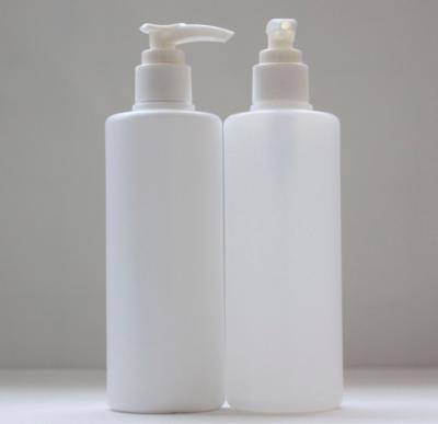 China Empty Plastic Liquid PET Plastic Bottles 300ml White HDPE Straight Round Gel Oil for sale