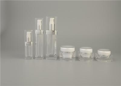 China Top Quality Empty Round transparent Plastic Lotion Bottle With Dispenser Pump For Face Cream Sets 30ml 50ml 100ml for sale