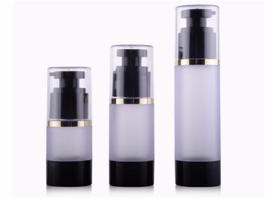 China Black AS Airless Cosmetic Bottles 30ml FDA Hot Stamp Printing Custom Color for sale