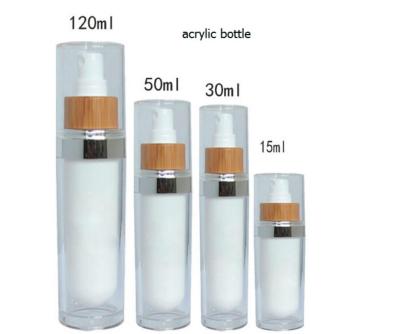 China 100G Cosmetic Glass Bottles Wood Jar With Bamboo Lid Personal Care for sale