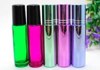 China Perfume Empty Roll On Bottle 10ml Amber Glass With Metal Roller Ball for sale