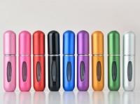 China Metal Mini Perfume Spray Mist , Plastic 3ml 5ml Refillable Perfume Bottle for sale