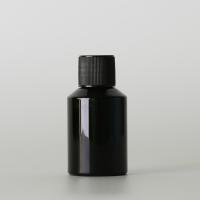 China 30ml Plastic Lotion Bottles Petg Screw Cap Black Color For Essential Oil for sale